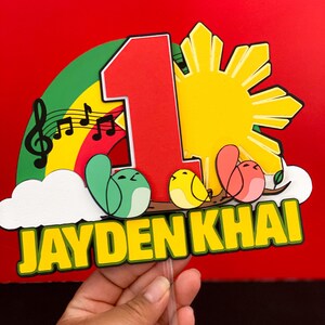 Three Little Birds Cake Topper | Reggae Theme Cake Topper | One Love ...