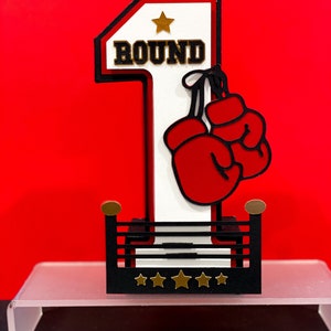 Boxing Theme 3D Letters or Numbers First Round Boxing Birthday Party ...