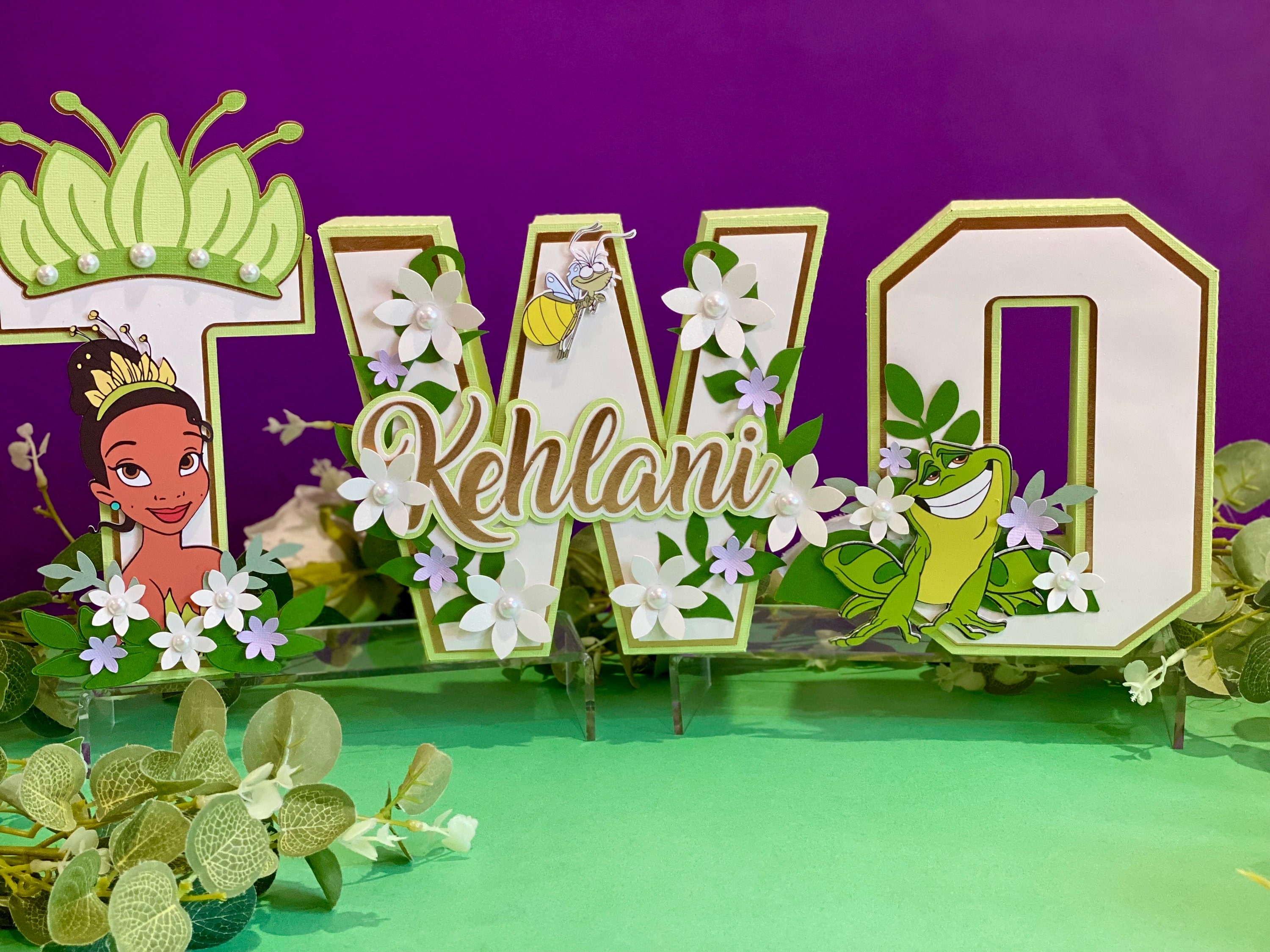 Princess Tiana Theme 3D Letters or Numbers | Tiana Party Theme ...