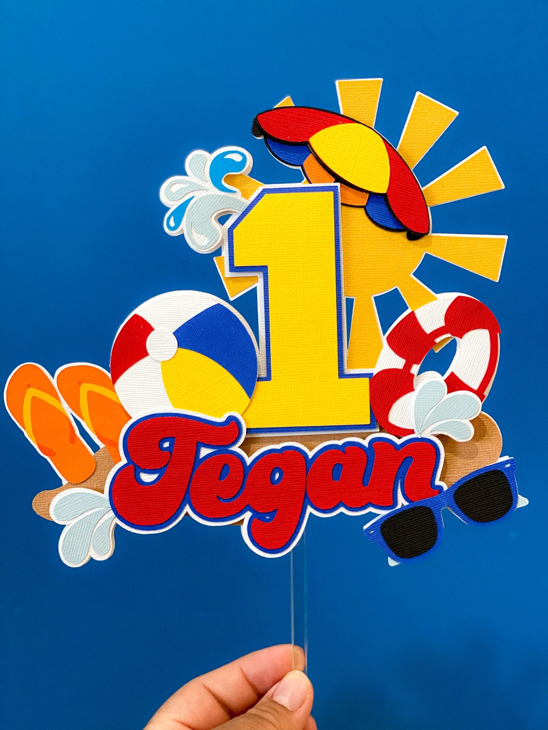 Pool Party Cake Topper | Beach Party Cake Topper | Summer Theme Party ...