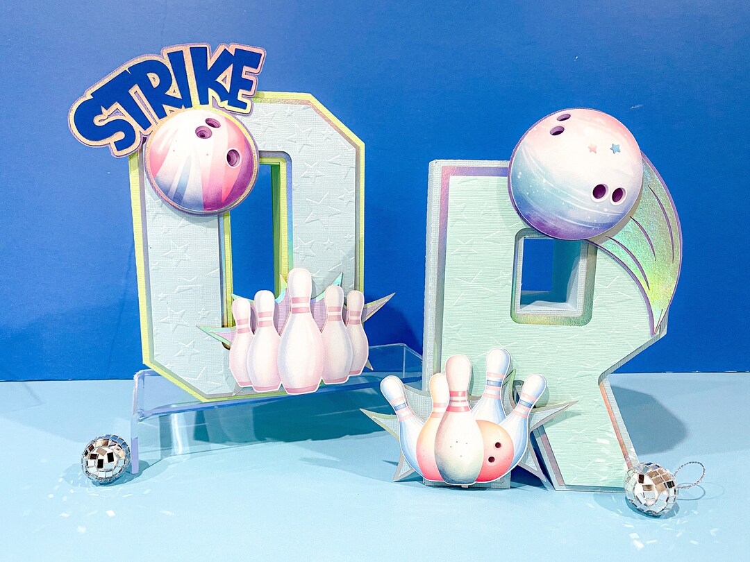 Pastel Bowling 3D Letters or Numbers| Bowling Party Theme | Birthday ...
