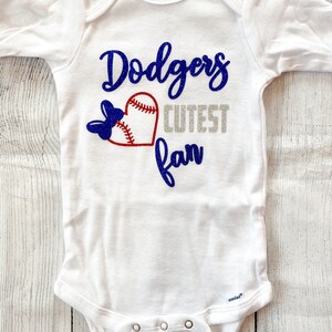 Dodgers Cutest Fan Onesie Baby Onesie Custom Baby Onesie - Etsy