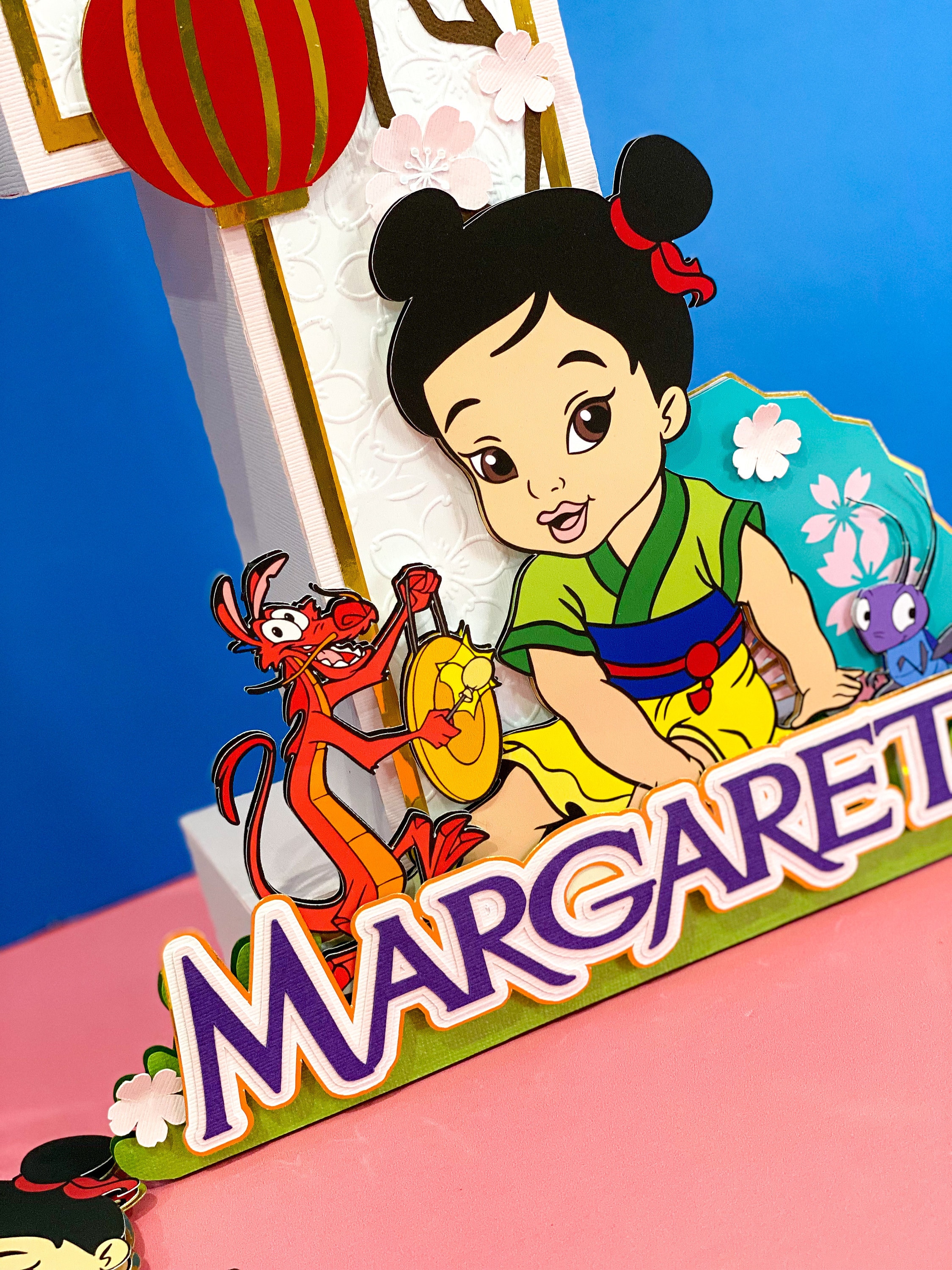 Large Baby Mulan 3D Letters or Numbers With Name | Mulan Party Theme ...