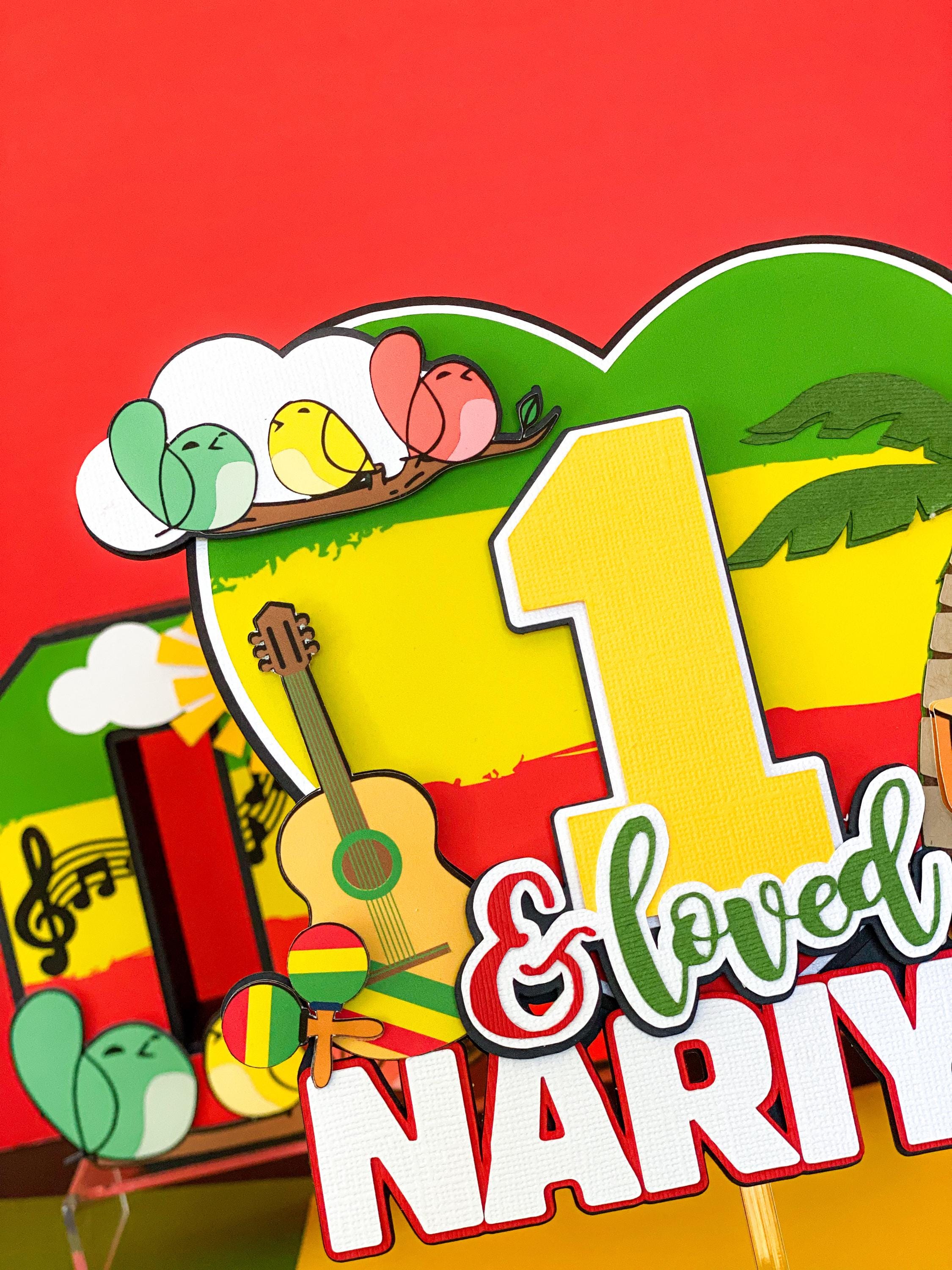 One & Loved Cake Topper | Reggae Theme Cake Topper | One Love First ...