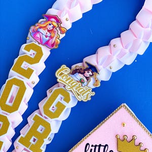 Bundle Princess Graduation Cap Topper and Lei | Kindergarten Graduation ...