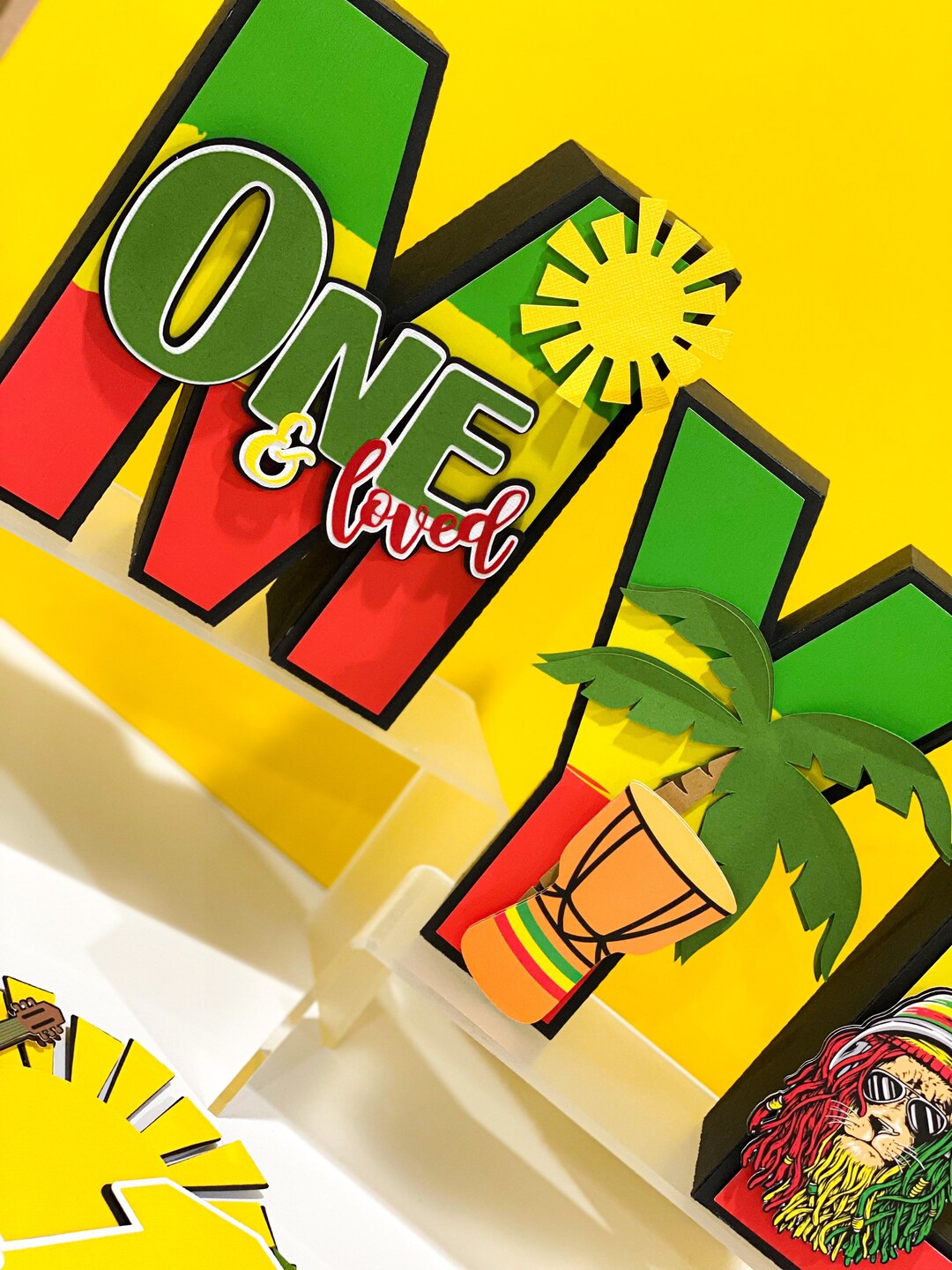 One & Loved Theme 3D Letters | One Love First Birthday Party Theme ...