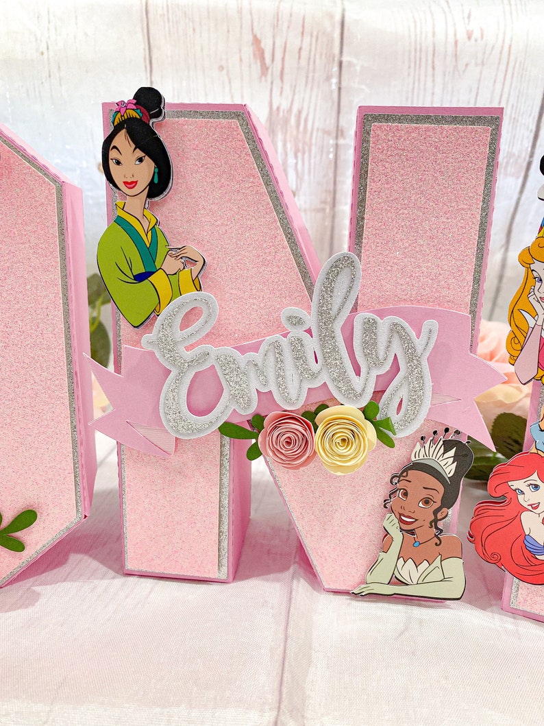 ONE Princess 3D Letters Princess Party Theme Princess - Etsy