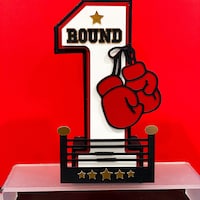 Boxing Birthday Backdrop Birthday Party Banner Boxing Poster Digital ...