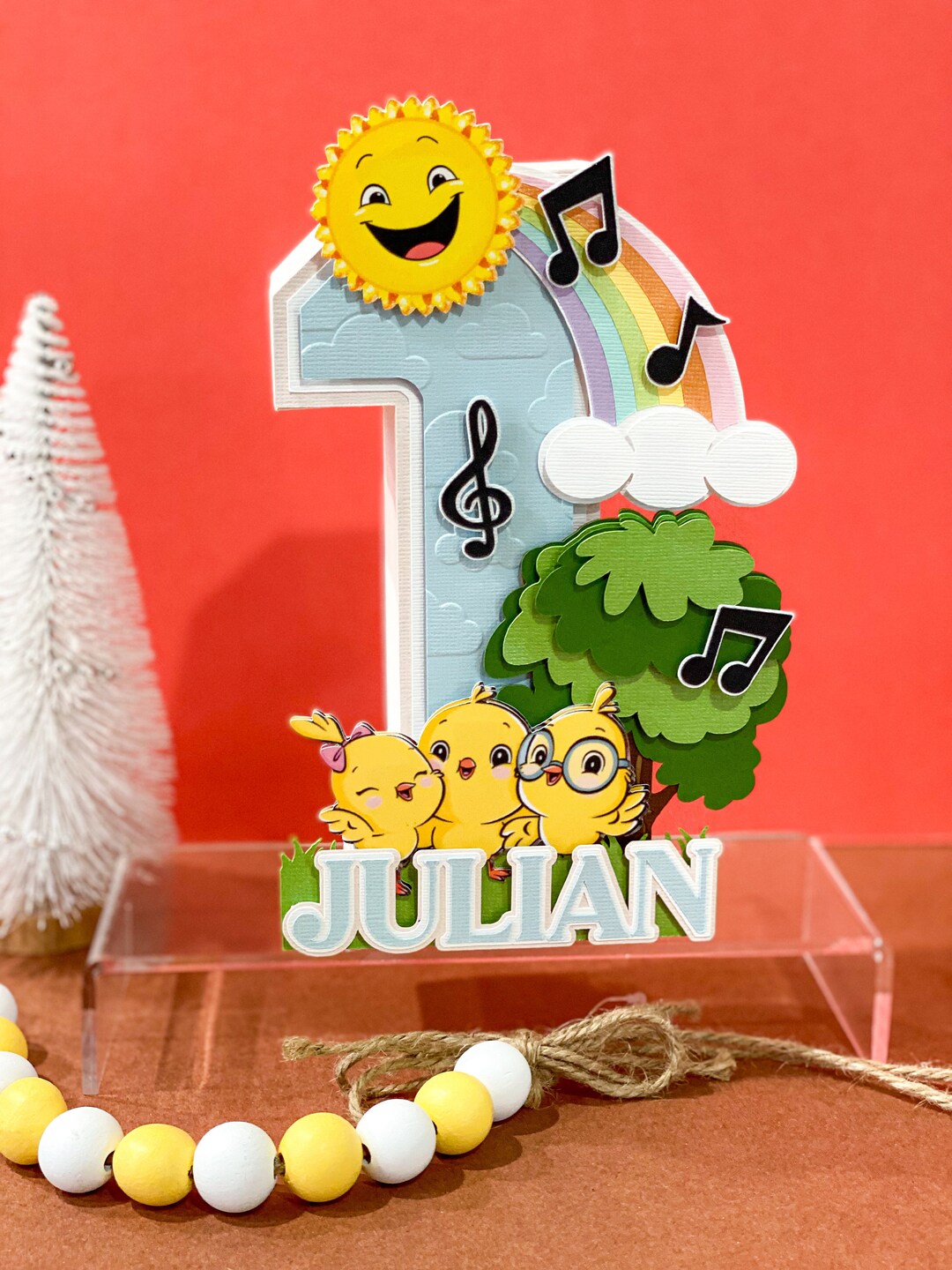 Retro Boho Canticos Theme 3D Letters | Canticos Pollitos Party Theme ...