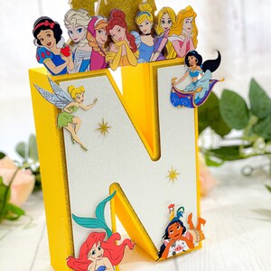 Princess 3D Letters Princess Party Theme Princess Birthday Girl Party ...