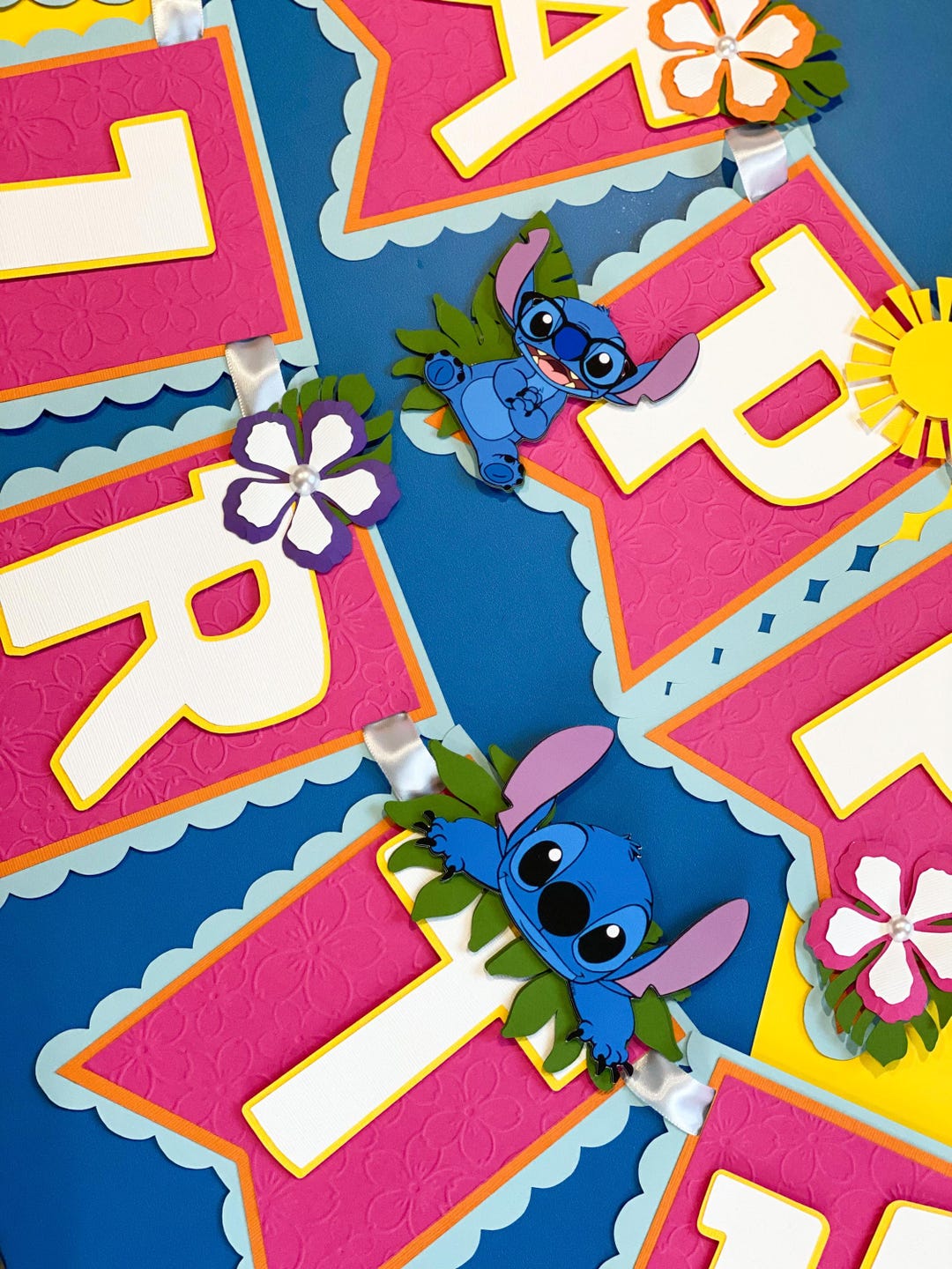 Lilo and Stitch Theme Birthday Banner | Personalized Birthday Banner ...