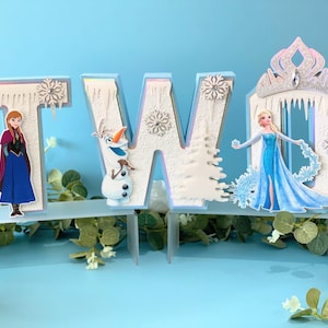 Frozen Theme 3D Letters | Frozen Elsa Party Theme | Frozen Birthday ...