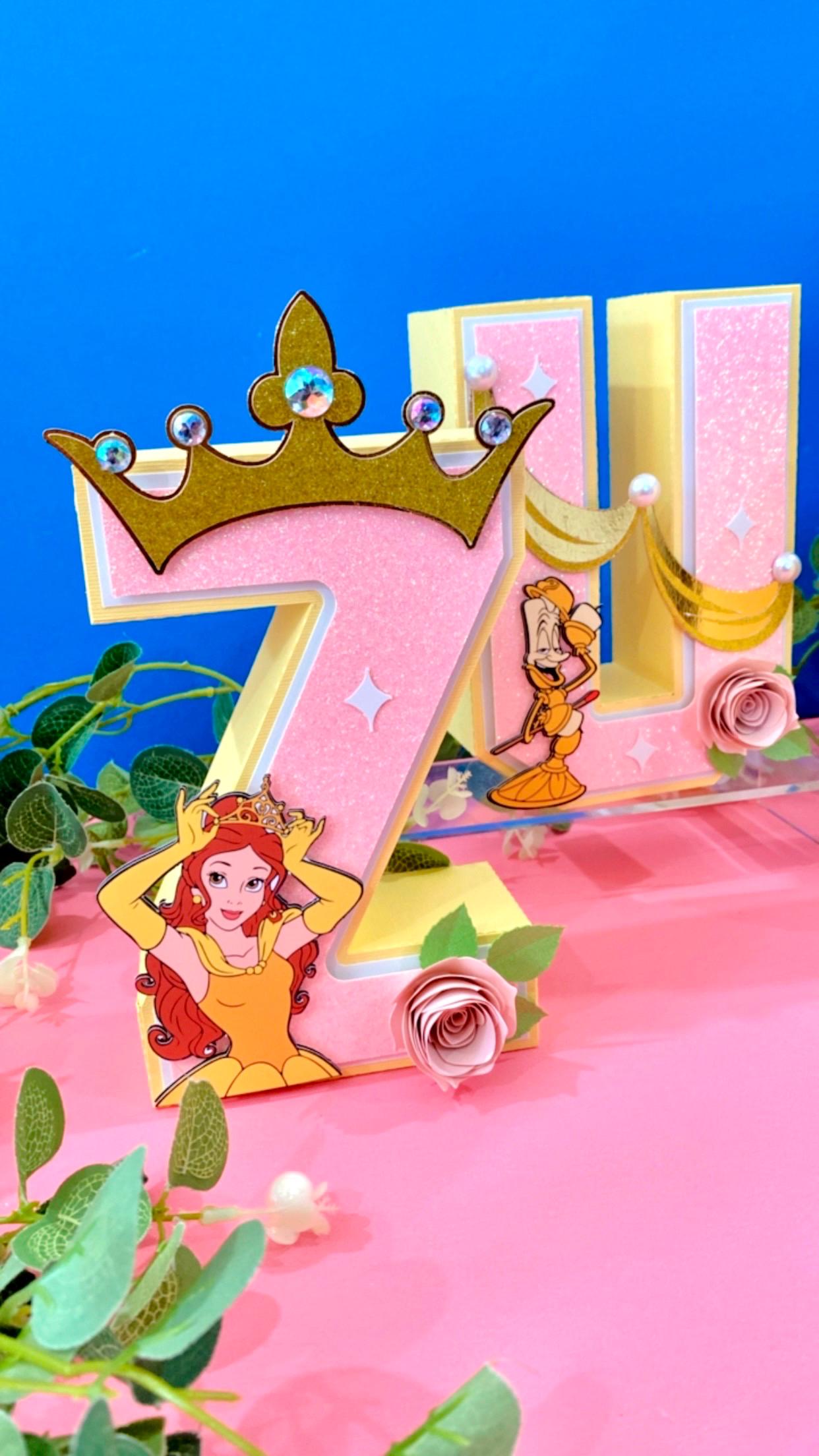 Princess Belle 3D Letters or Numbers | Beauty and the Beast ...