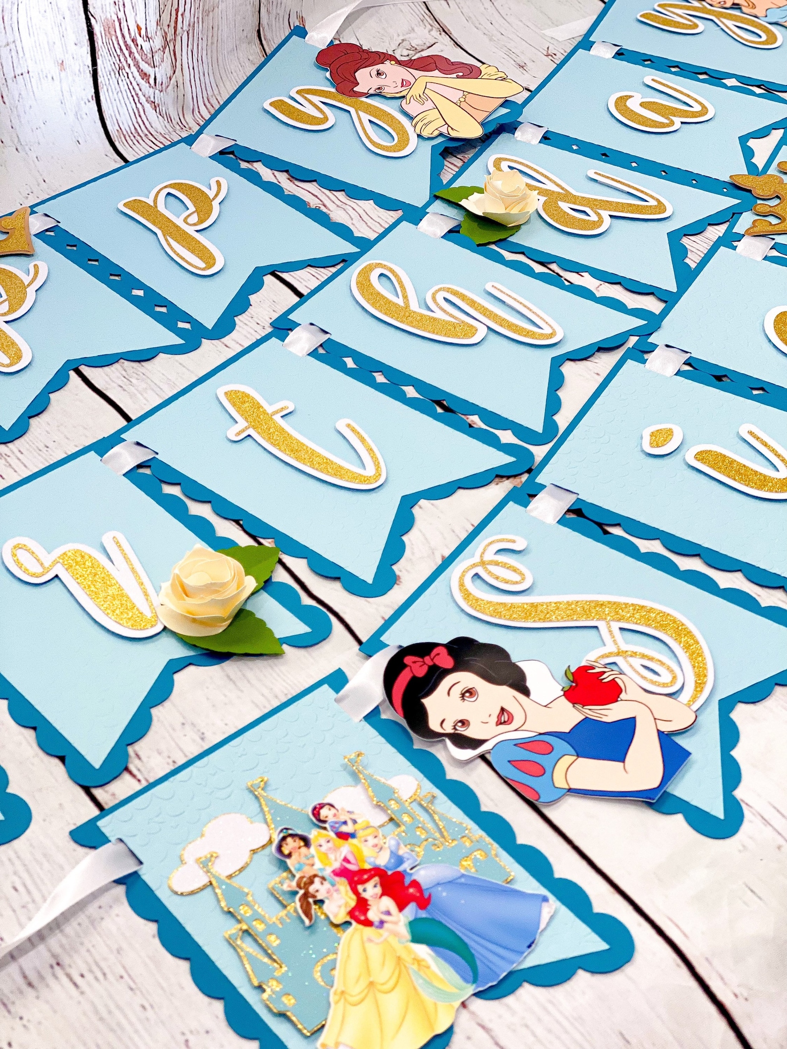 Happy Birthday Banner | Disney Princesses Theme Party | Princess ...