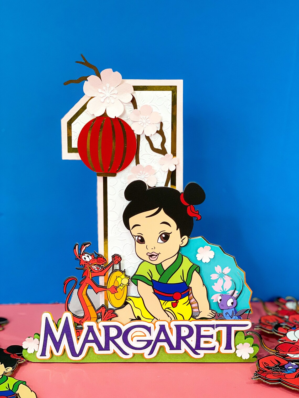 Large Baby Mulan 3D Letters or Numbers With Name | Mulan Party Theme ...