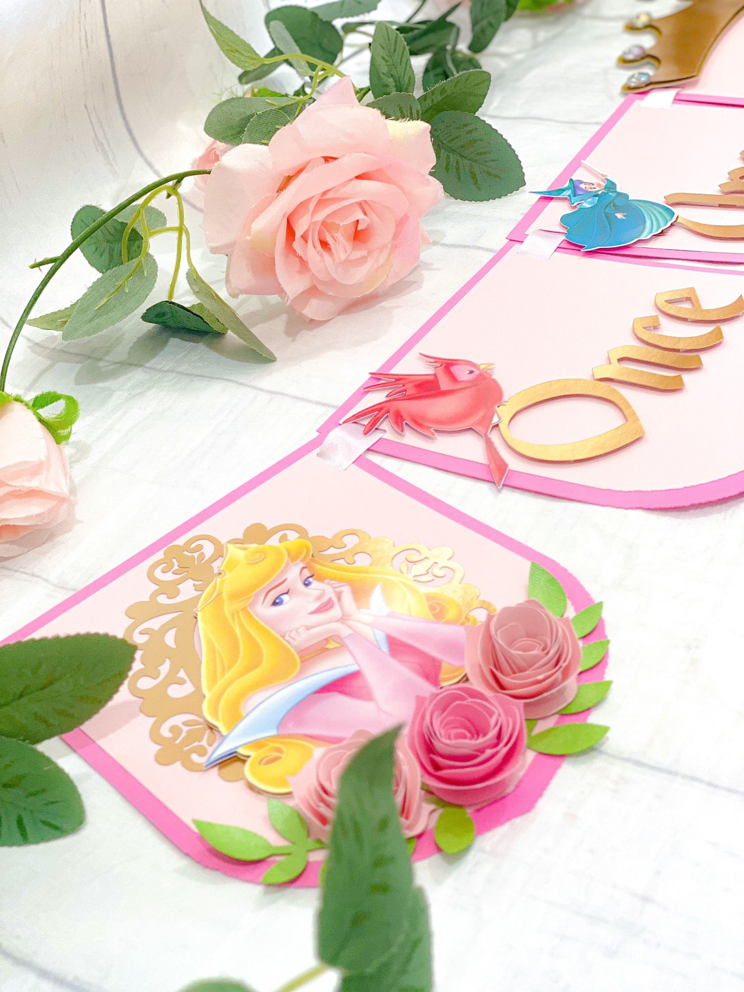 Aurora Banner Disney Princesses Theme Party Sleeping - Etsy