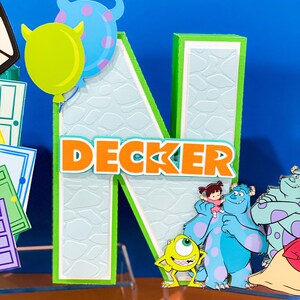 Monsters Inc Theme 3D Letters | Monsters Inc Theme | Monsters Inc Sully ...
