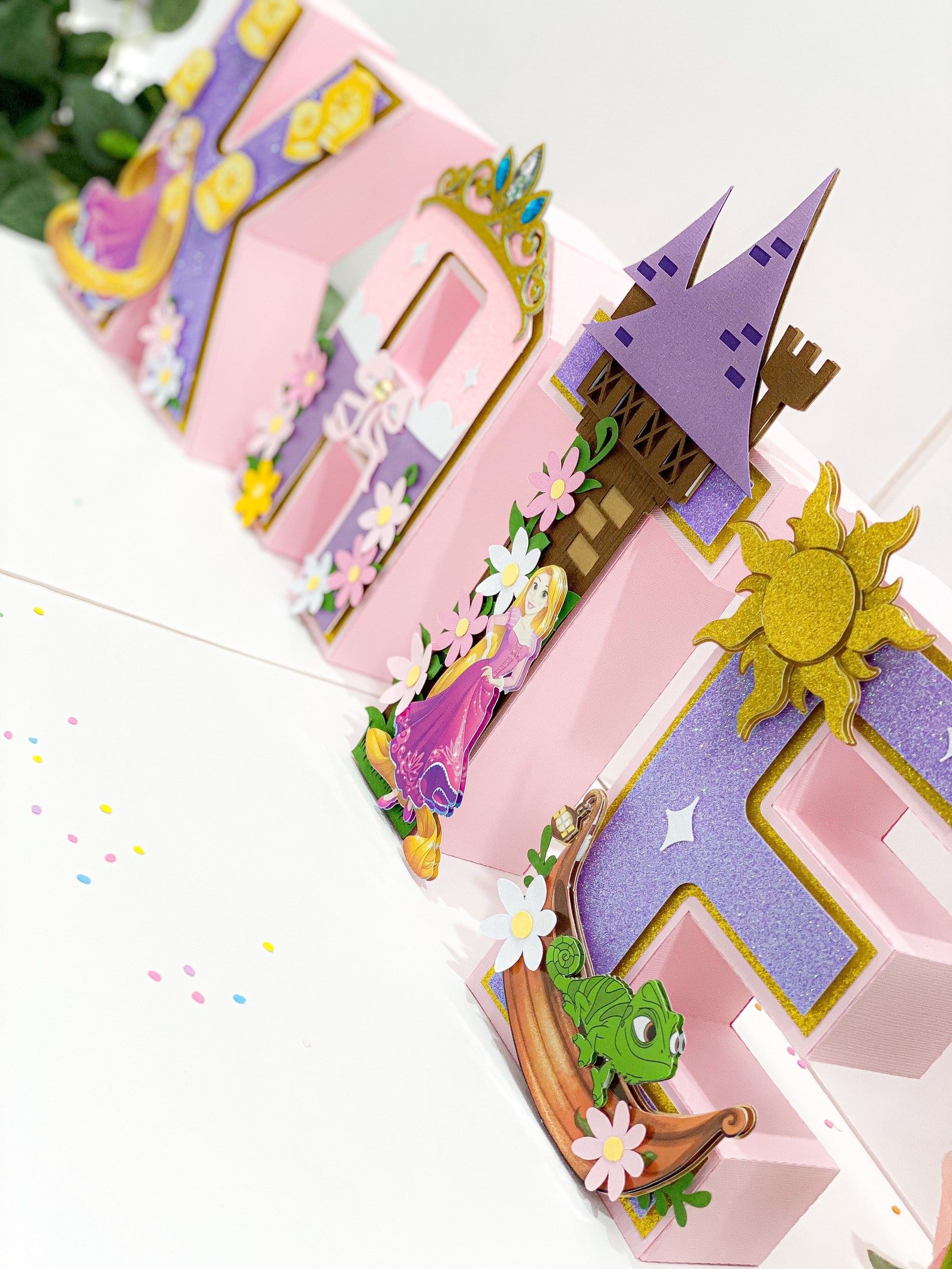 Rapunzel Theme 3D Letters Rapunzel Tangled Party Theme - Etsy