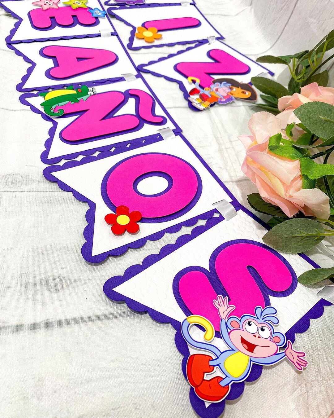 Dora Theme Banner Dora the Explorer Theme Party Rainbow - Etsy