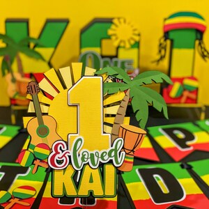 One & Loved Cake Topper | Reggae Theme Cake Topper | One Love First ...