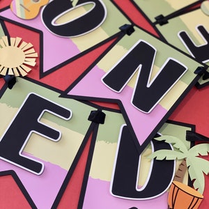 One & Loved Banner |pink One Love Theme Party | Rasta Birthday Theme ...