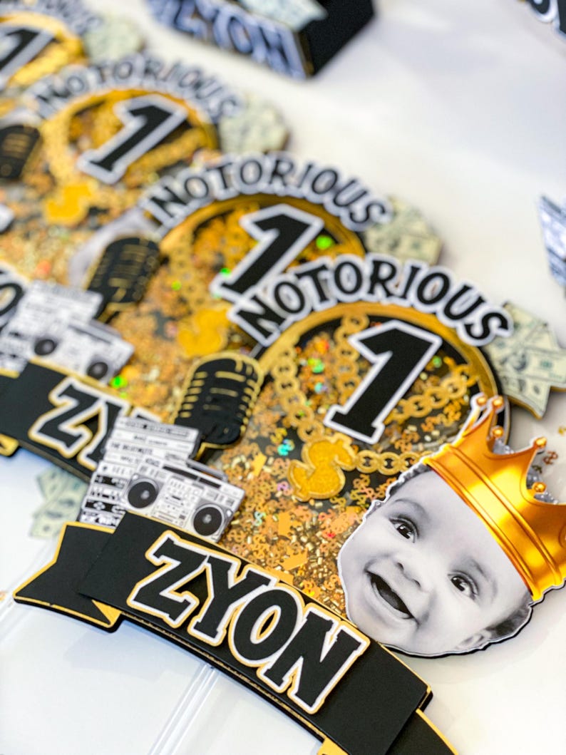 Notorious ONE Theme Cake Topper | Hip Hop Party Theme | Rap Birthday | Personalized Cake Topper ...