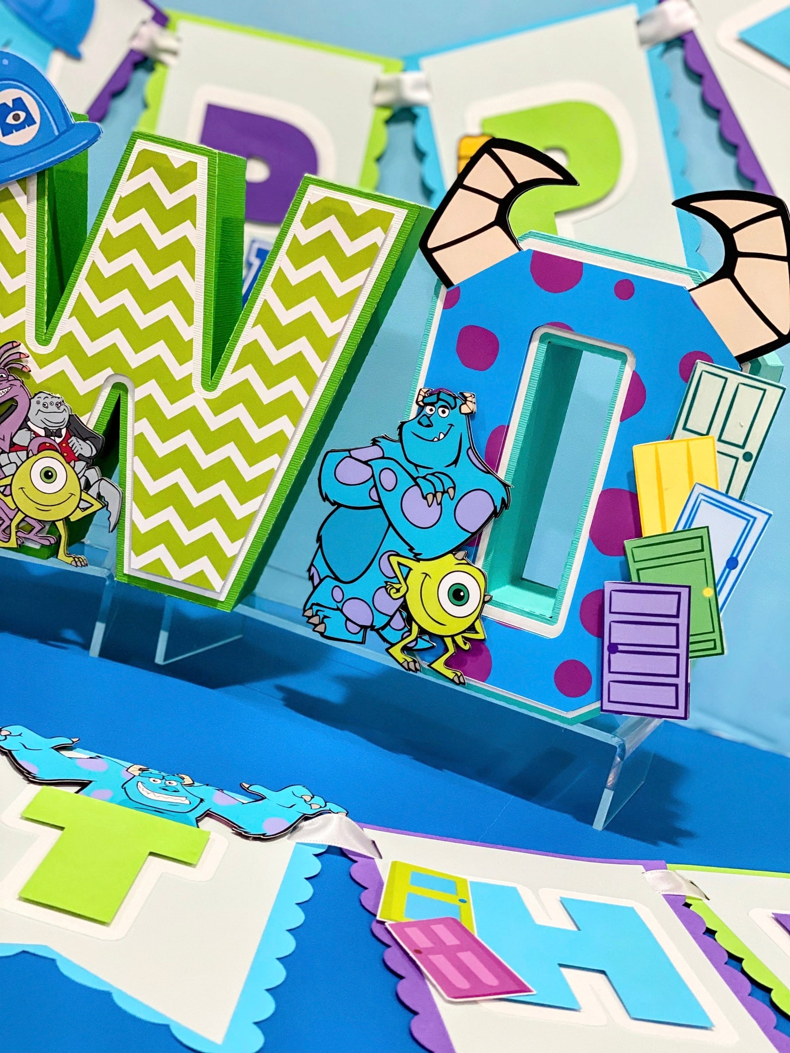 Monsters Inc Theme 3D Letters | Monsters Inc Theme | Monsters Inc Sully ...