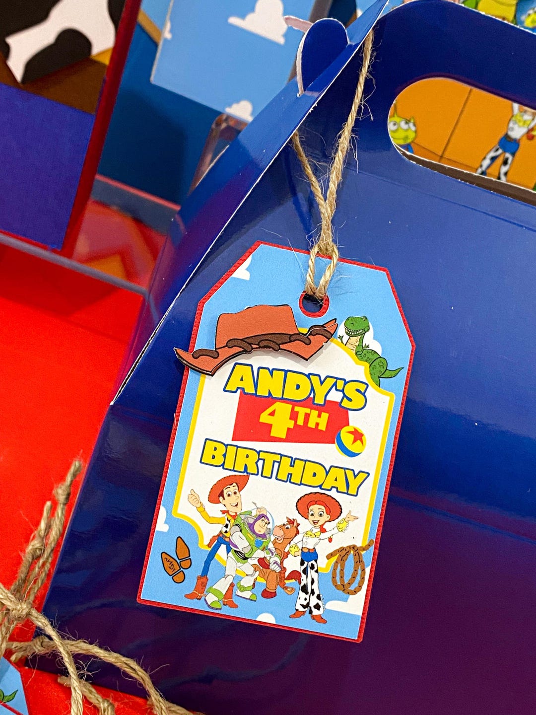 Toy Story Favor Tags | Disney Woody Buzz Tags | Disney Personalized ...