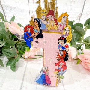 Princess 3D Letters or Numbers| Princess Party Theme | Princess ...