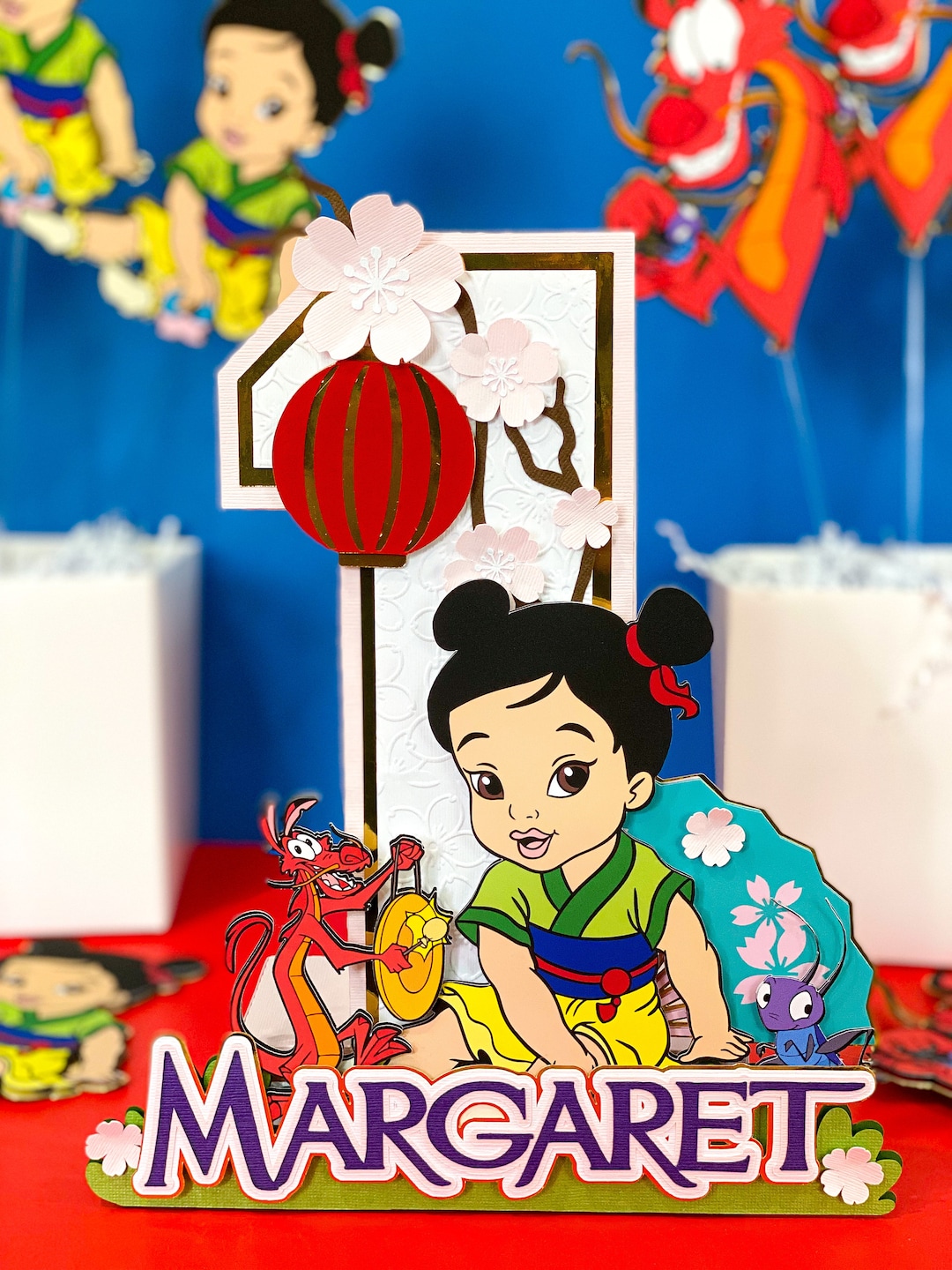 Large Baby Mulan 3D Letters or Numbers With Name | Mulan Party Theme ...