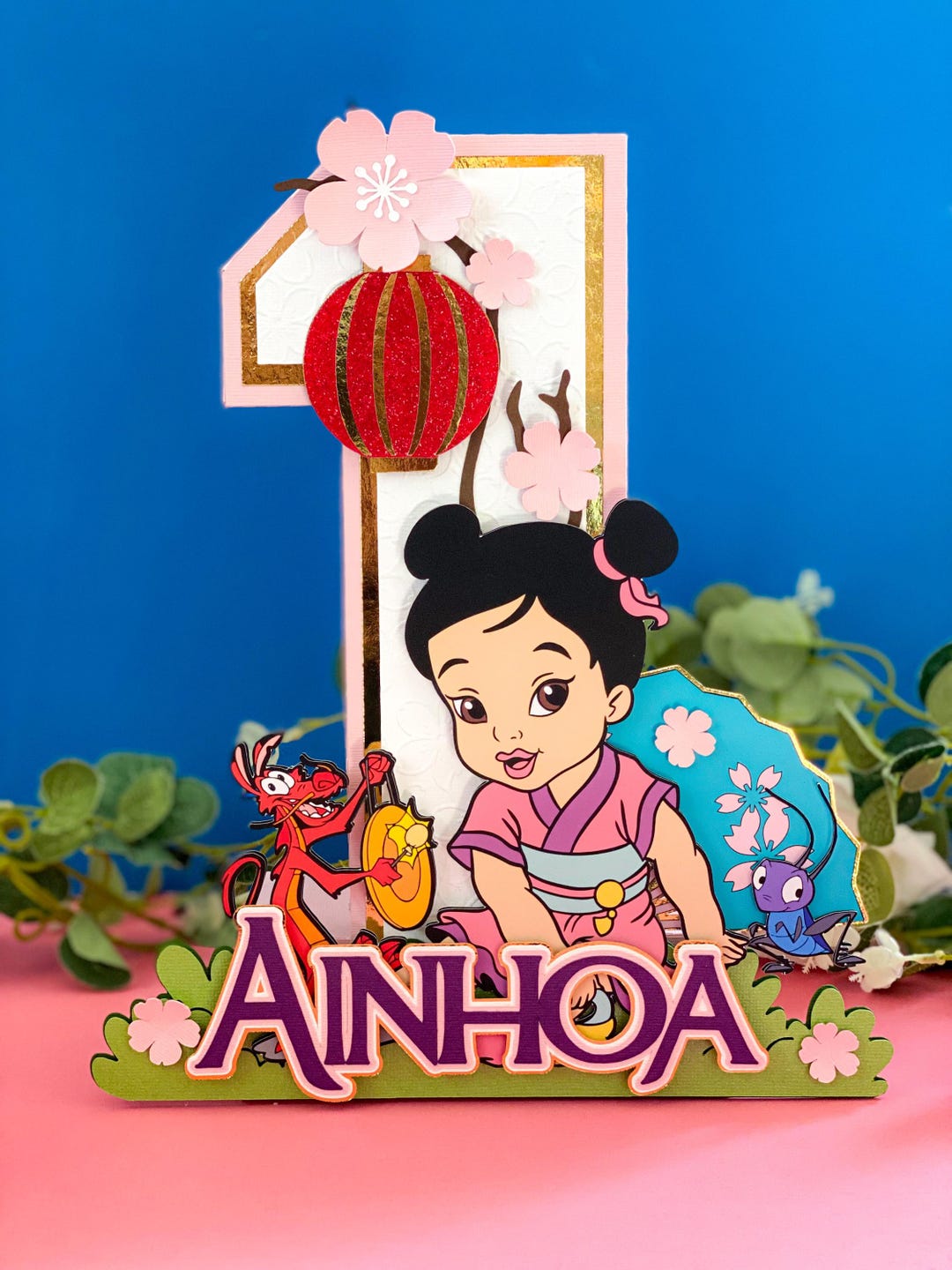 Large Baby Mulan 3D Letters or Numbers With Name | Mulan Party Theme ...