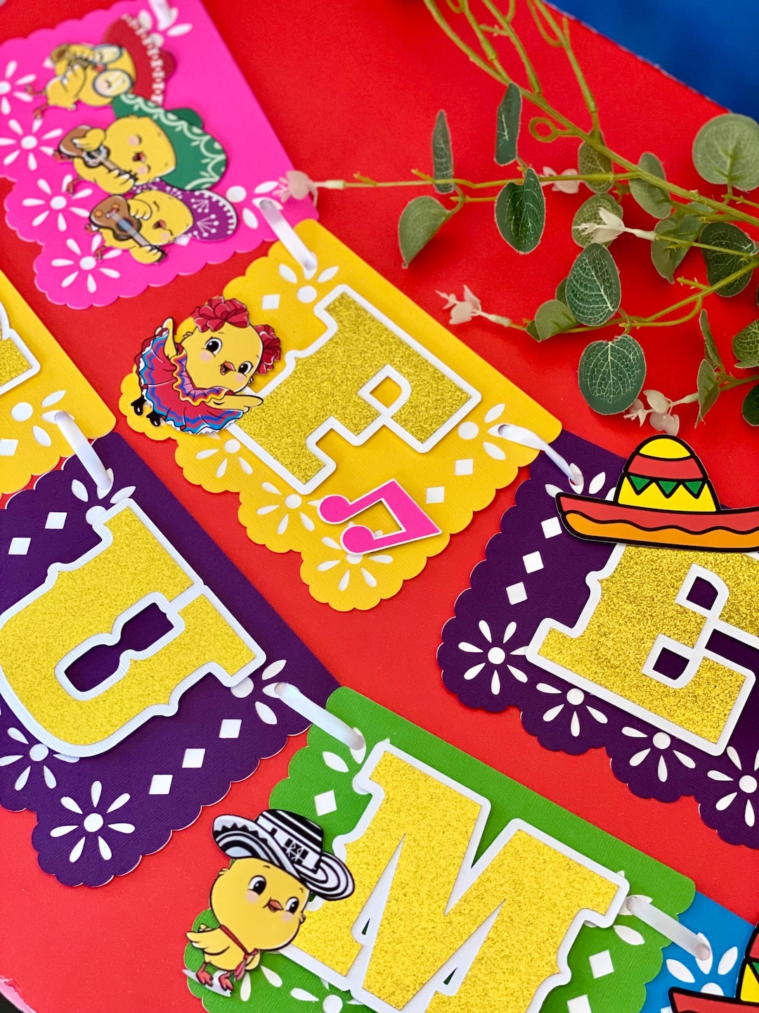 Fiesta Canticos Happy Birthday Banner | Canticos Theme Party | Pollitos ...