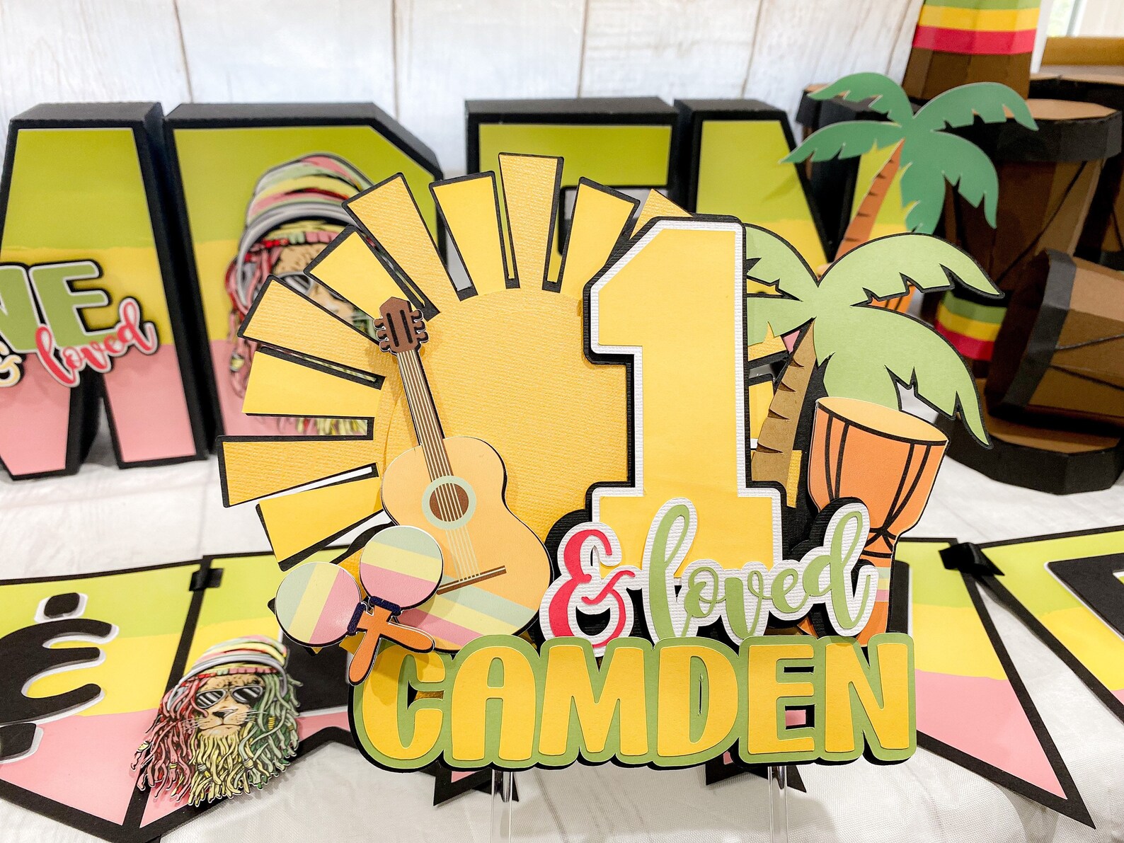 One & Loved Cake Topper Reggae Theme Cake Topper One Love - Etsy