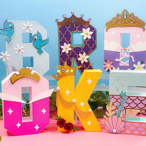 Disney Princess 3d Letters - Etsy