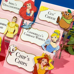 Princess Party Food Labels | Food Tents | Disney Princess Party ...