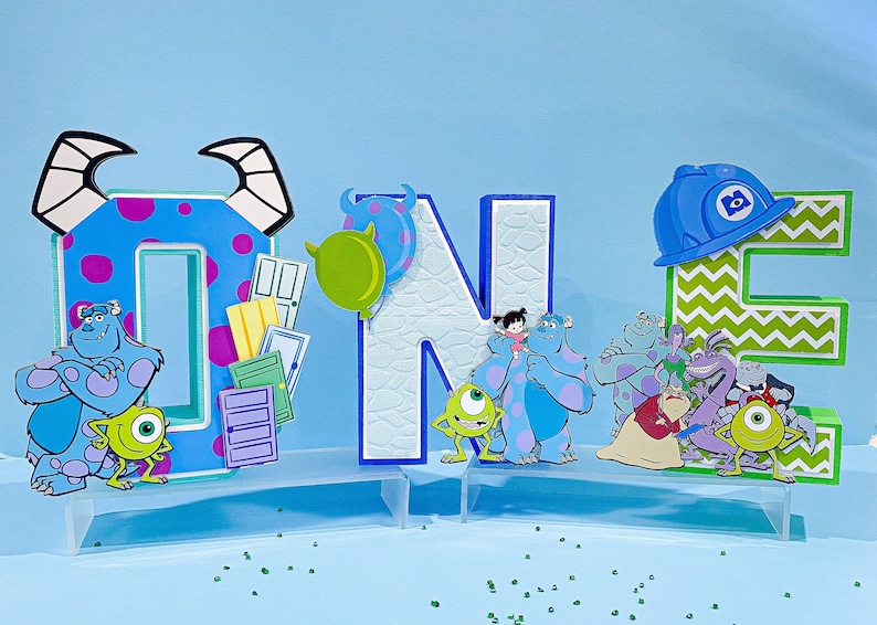 Monsters Inc Theme 3D Letters Monsters Inc Theme Monsters - Etsy