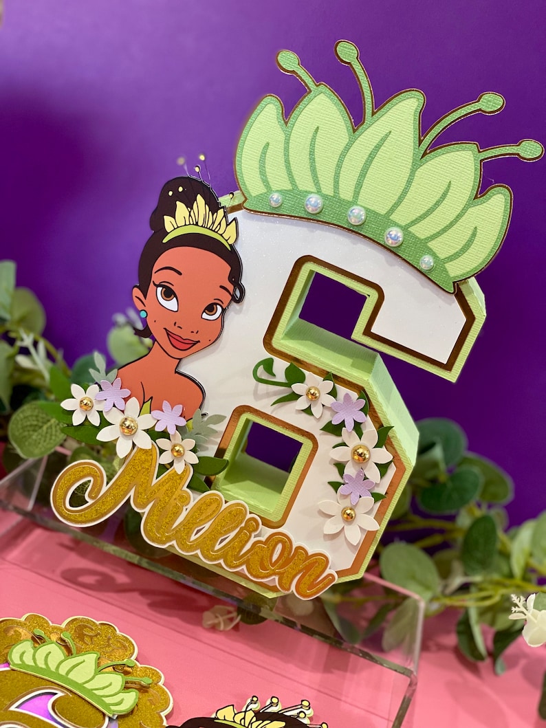 Princess Tiana Theme 3D Letters or Numbers | Tiana Party Theme ...