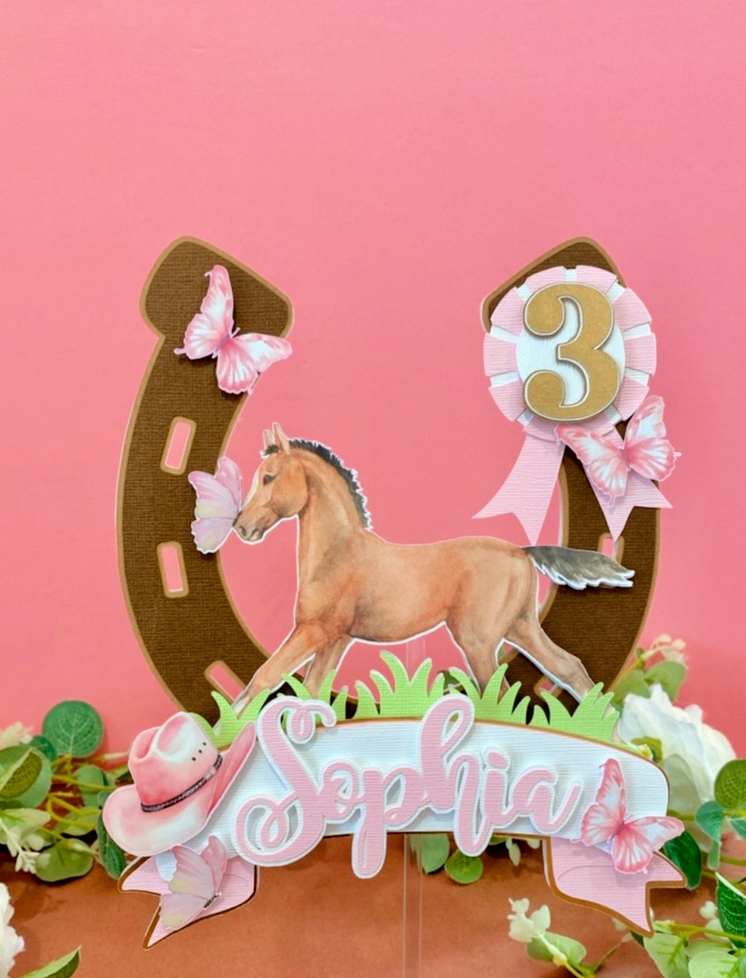Saddle up Horse Cake Topper | My First Rodeo Decor | Cowgirl Birthday ...