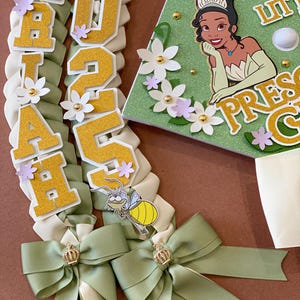 Bundle Princess Tiana Graduation Cap Topper & Lei | Kindergarten ...