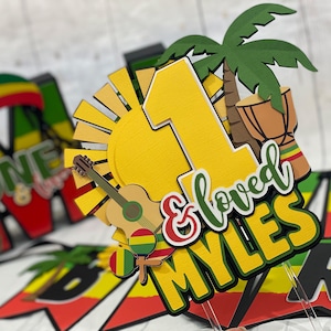One & Loved Cake Topper | Reggae Theme Cake Topper | One Love First ...