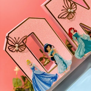 ONE Princess 3D Letters | Princess Party Theme | Princess Birthday ...