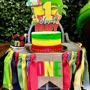 One & Loved Cake Topper | Reggae Theme Cake Topper | One Love First ...