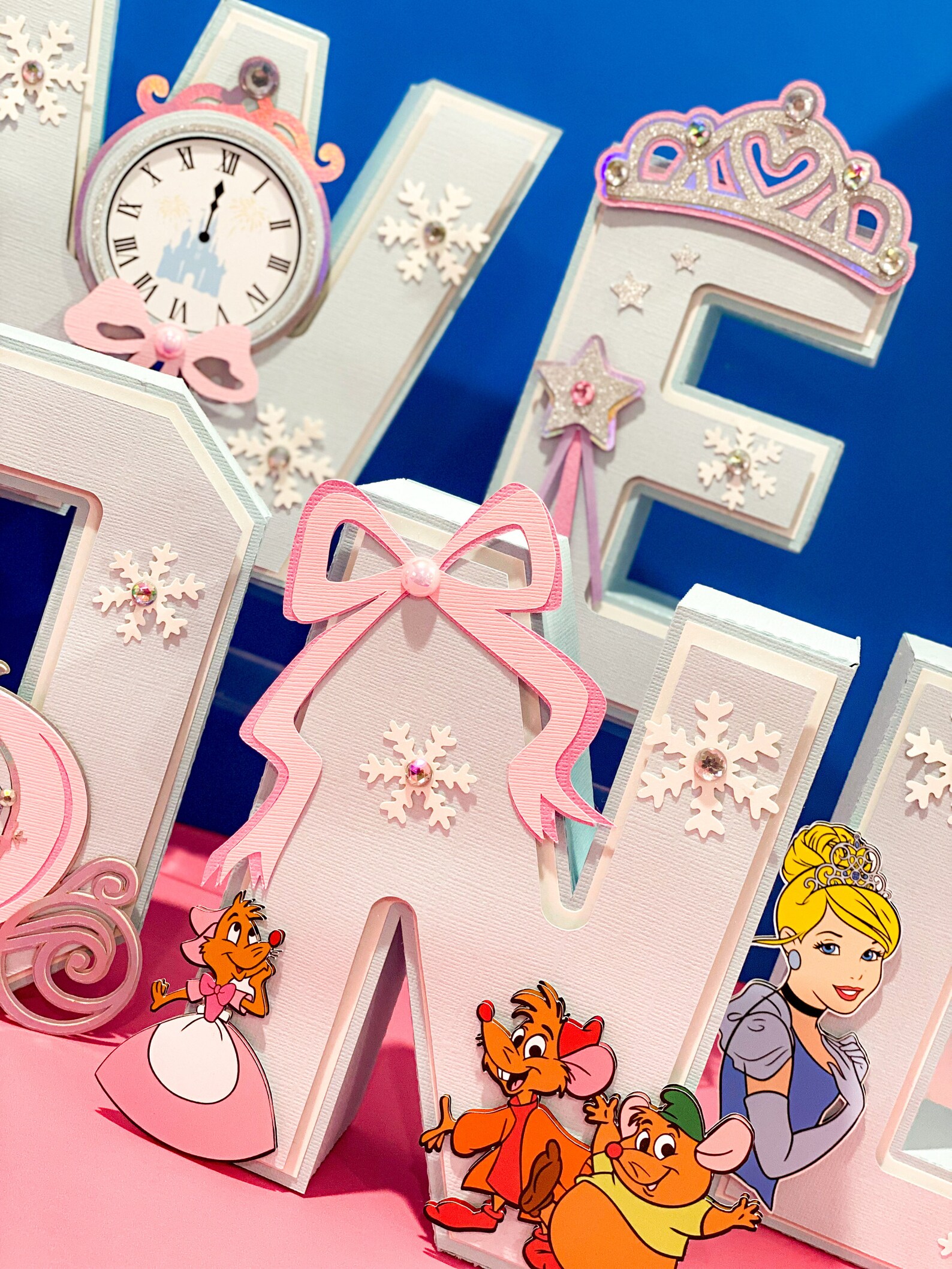 Cinderella Princess Theme 3D Letters Princess Party Theme Disney ...