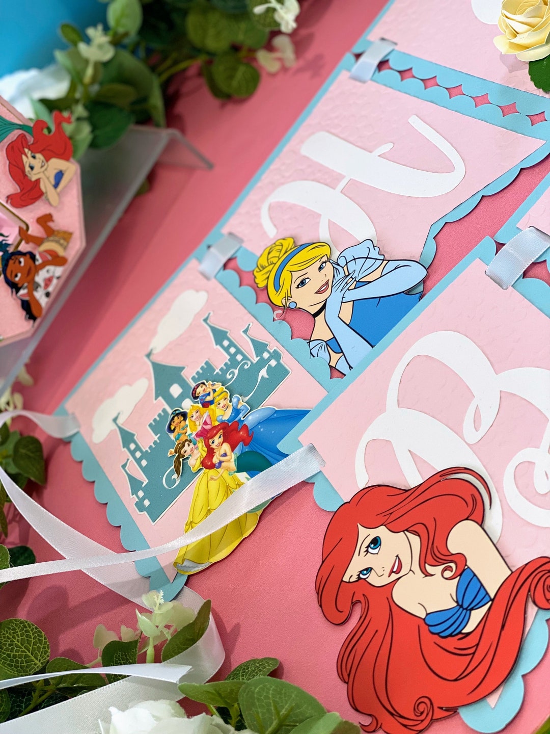 Happy Birthday Banner | Disney Princesses Theme Party | Princess ...