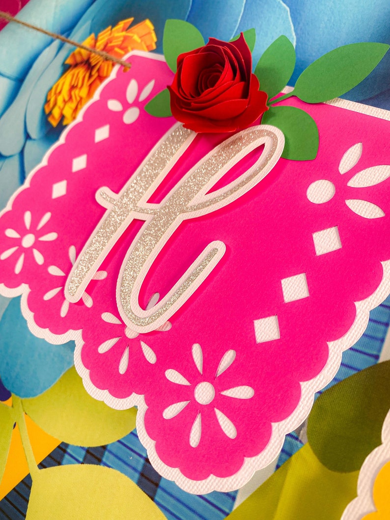 Fiesta Theme Cake Topper Papel Picado Party Decor Fiesta - Etsy