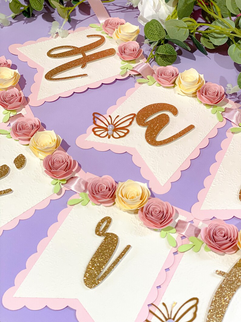 Butterfly Theme Banner | Butterfly Floral Theme Party | Butterfly Baby ...