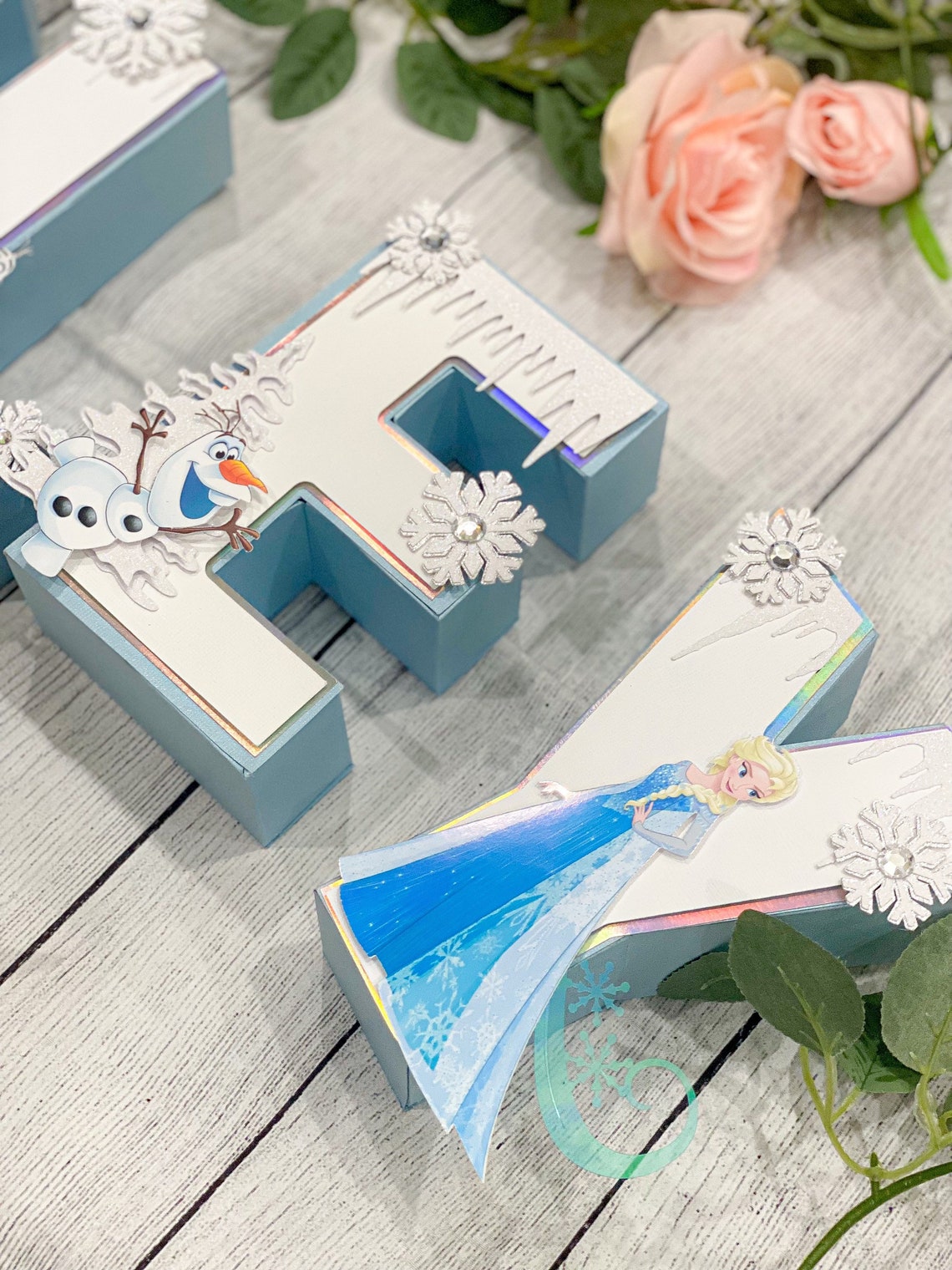 Frozen Theme 3D Letters Frozen Elsa Party Theme Frozen - Etsy