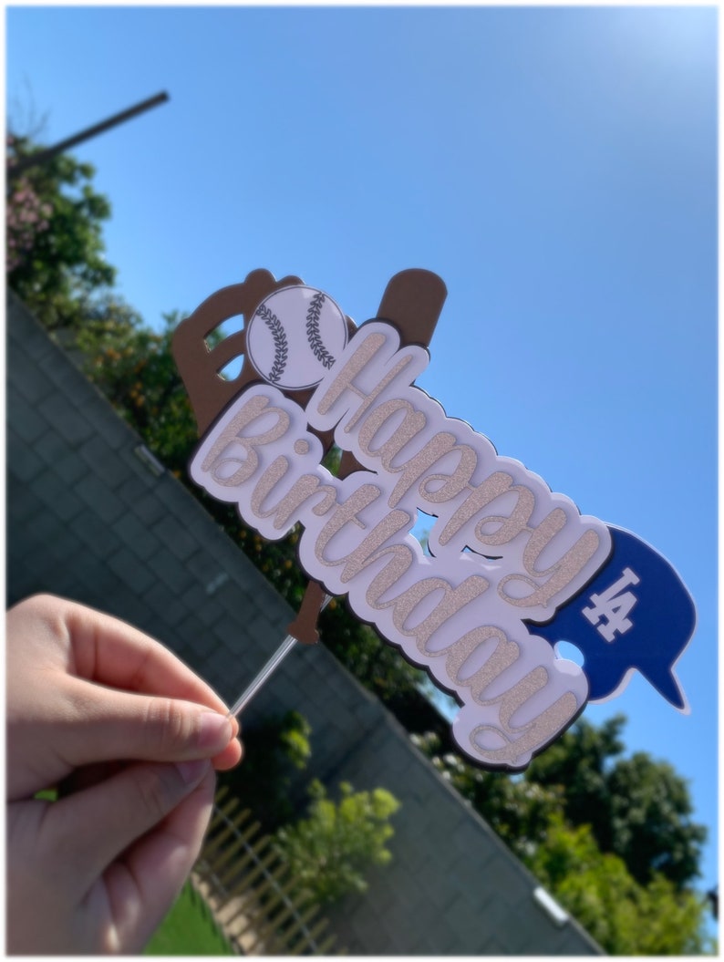 Los Angeles Dodgers Cake Topper Baseball Cake Topper - Etsy