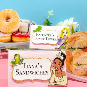 Princess Party Food Labels | Food Tents | Disney Princess Party ...
