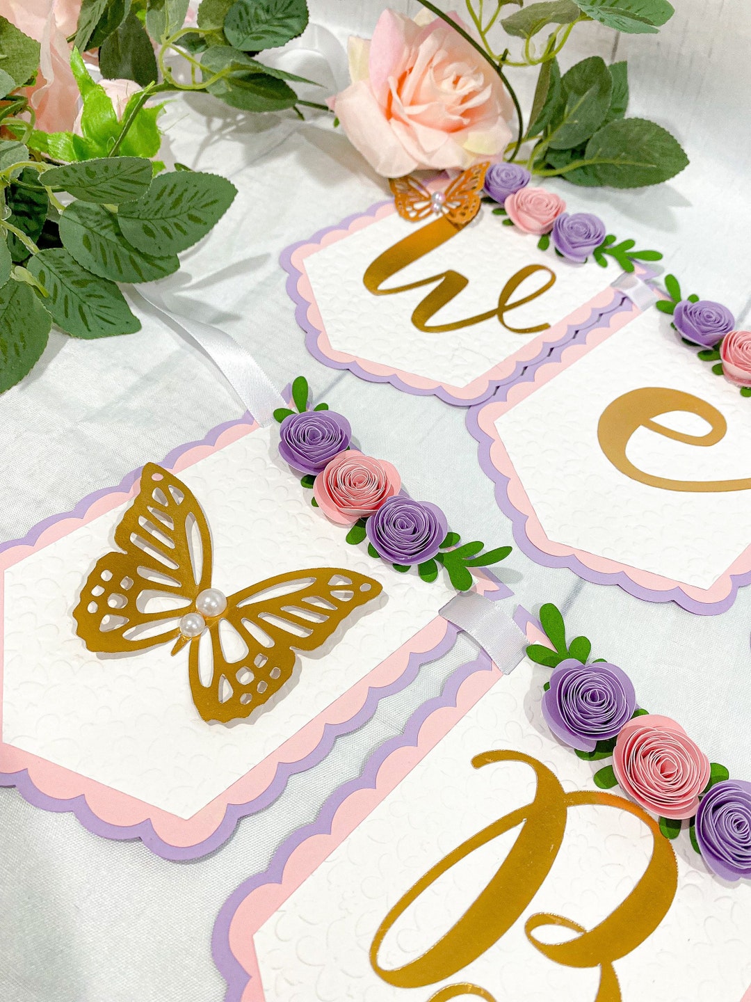 Butterfly Theme Banner | Butterfly Floral Theme Party | Butterfly Baby ...